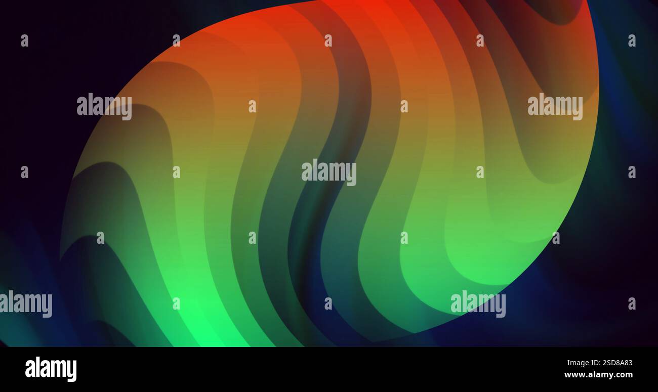 Image of colourful shapes moving over black background Stock Photo - Alamy