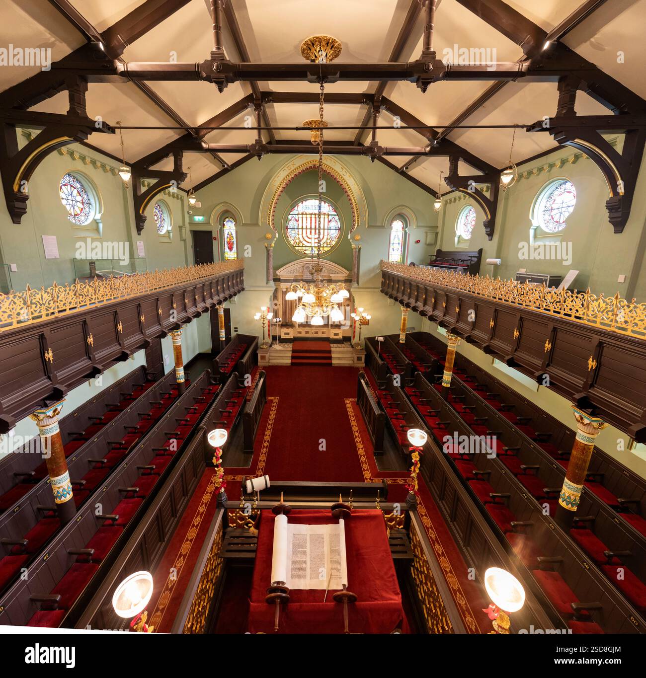 Interior of the historic Great Synagogue, London, UK. A Jewish house of ...