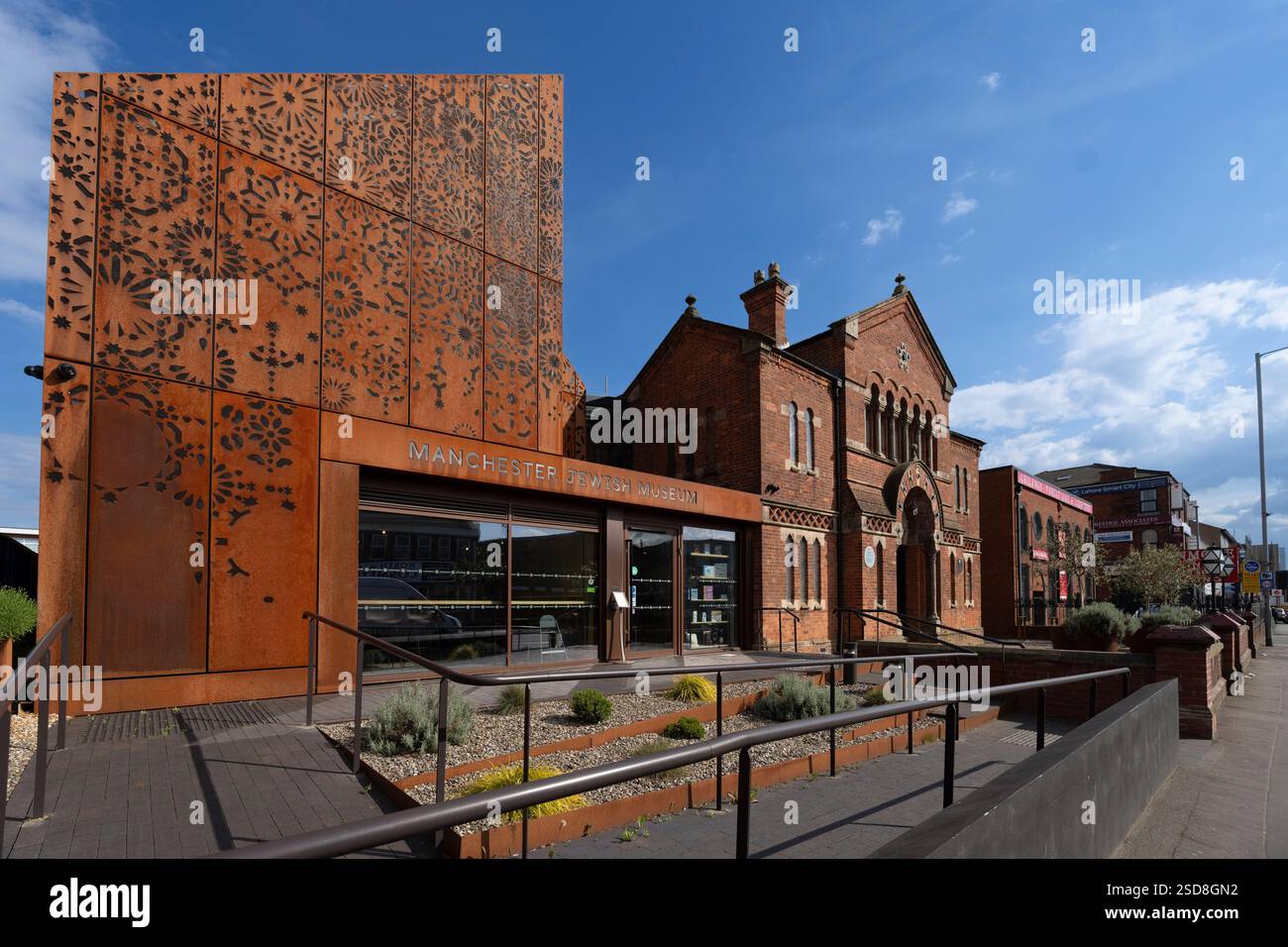 Manchester Jewish Museum, a modern building with decorative rusted ...