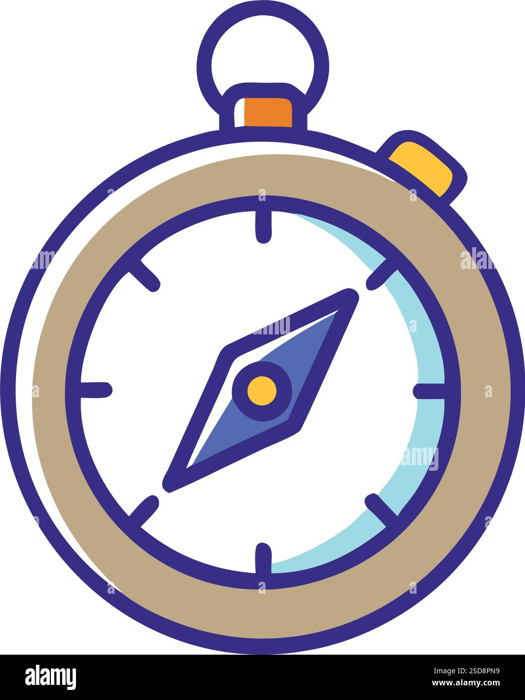 Compass navigation tool illustration Stock Vector Image & Art - Alamy