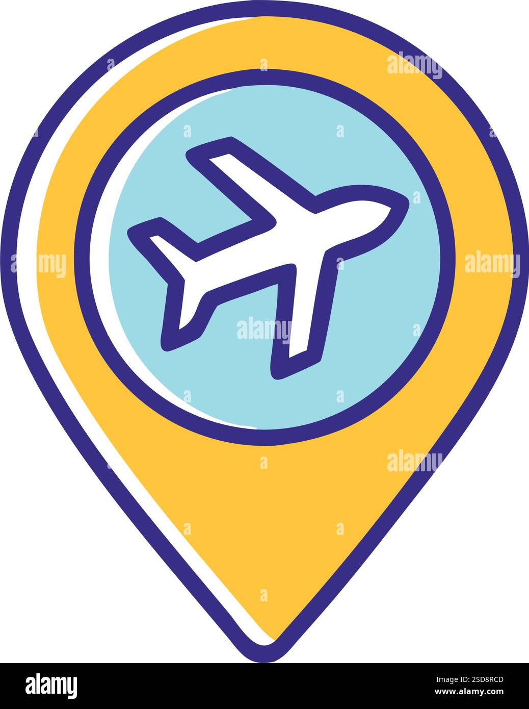 Flight destination map marker illustration Stock Vector Image & Art - Alamy
