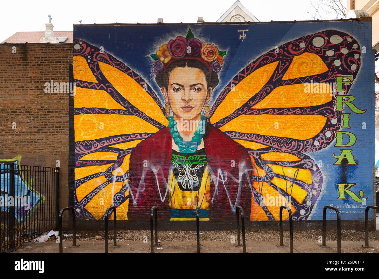 Chicago, Illinois - United States - January 30th, 2025: Mural "Frida ...