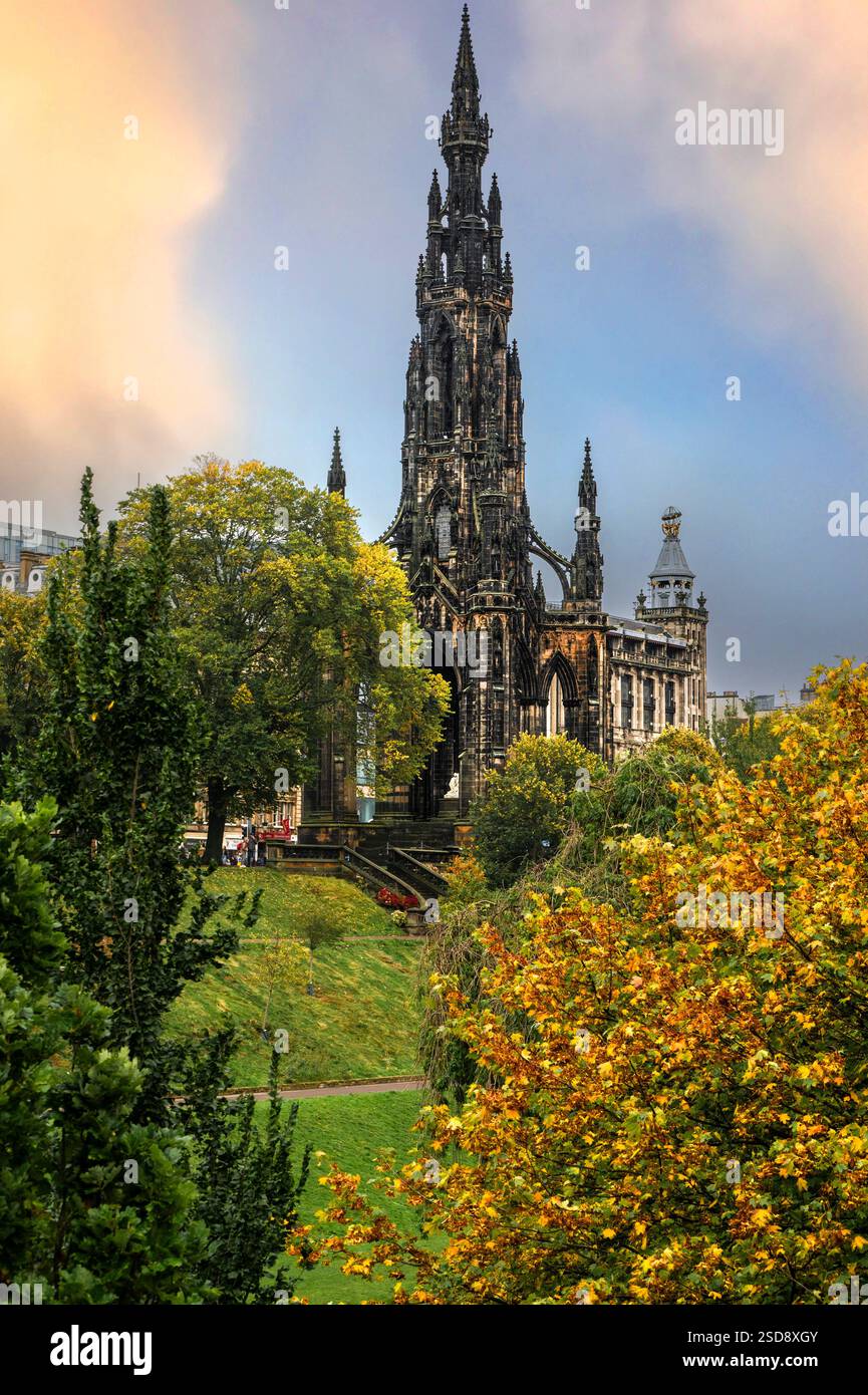 Historic Gothic Monument Surrounded by Autumn Trees Stock Photo - Alamy