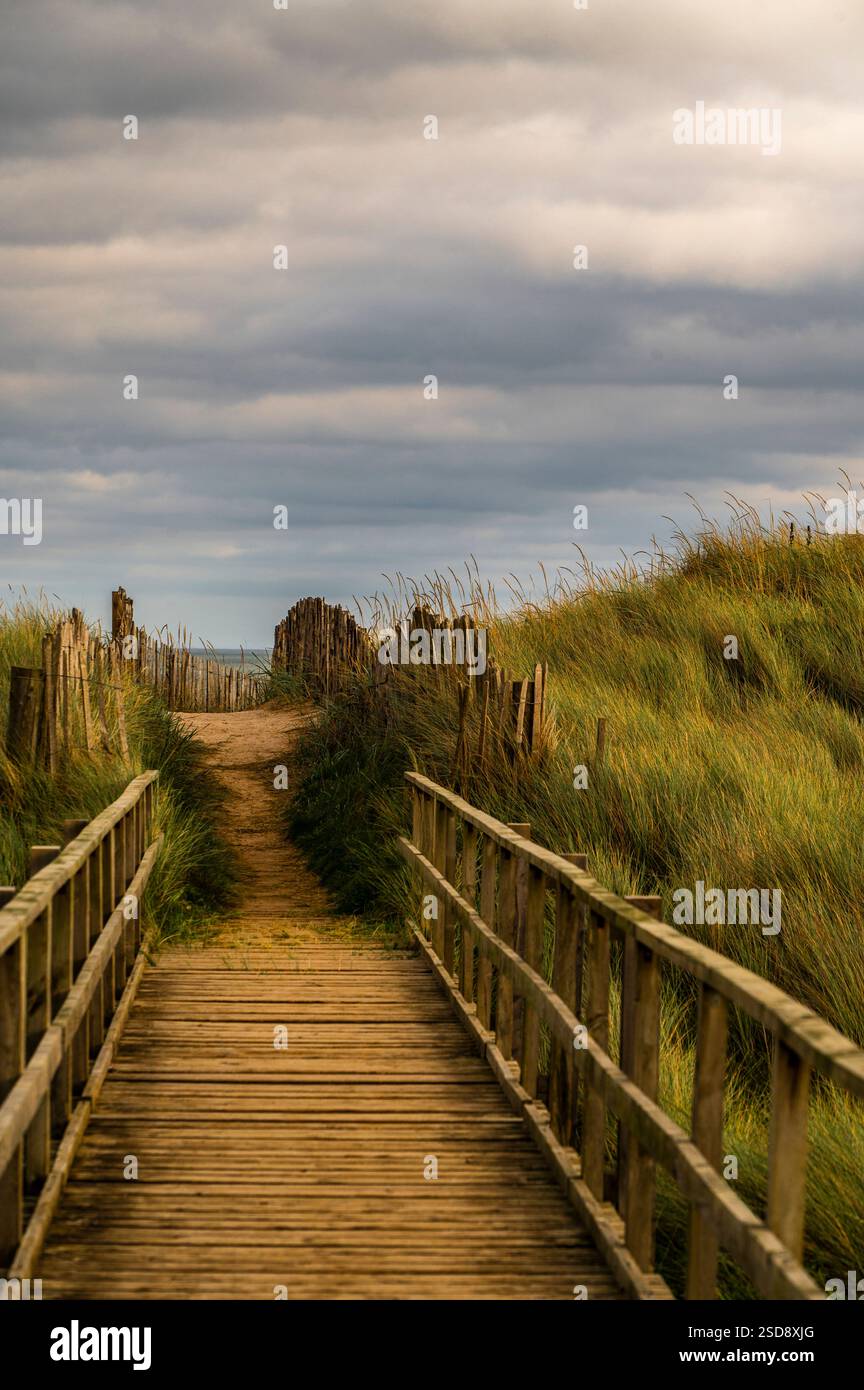 Wooden walking bridge hi-res stock photography and images - Alamy