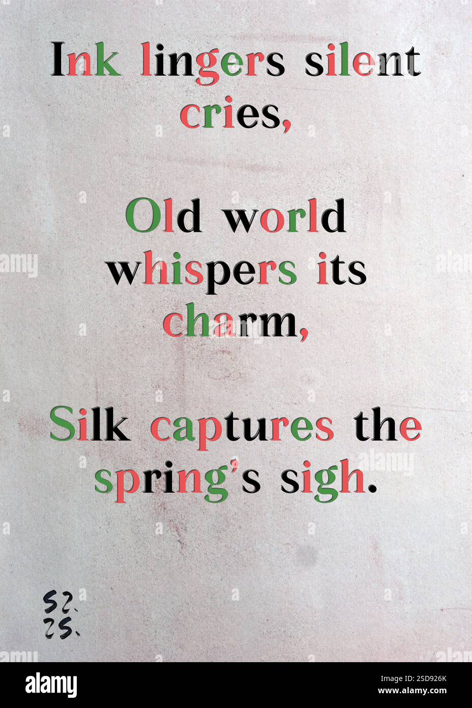 Ink lingers silent cries, Old world whispers its charm, Silk captures ...