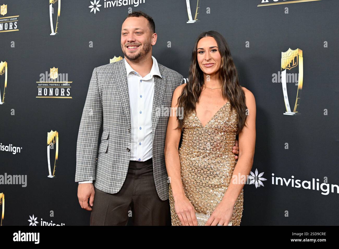 February 6, 2025, New Orleans LA; Alec Ingold of the Miami Dolphins and ...