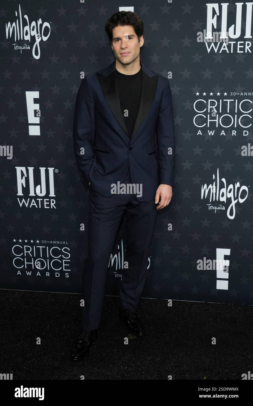 Asher Grodman arrives at the 30th Critics Choice Awards on Friday, Feb. 7, 2025, at the Barker ...