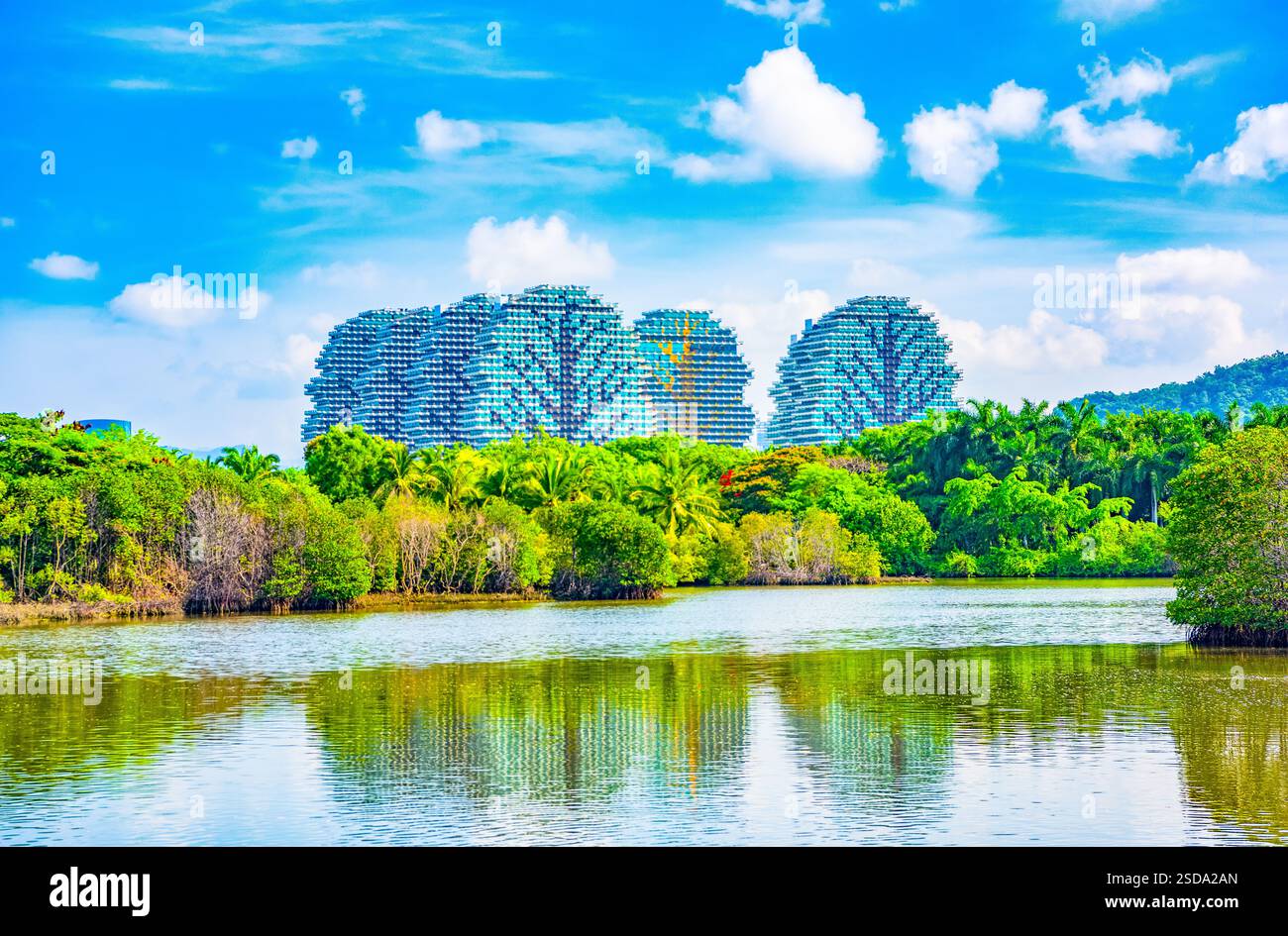 View the Big Tree Mansion at Linchun River Park in Sanya, Hainan Stock ...
