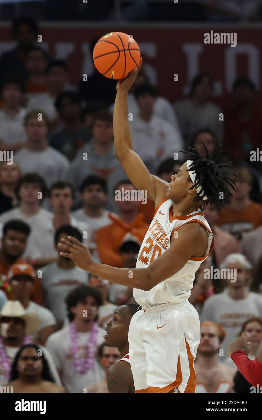AUSTIN, TX - FEBRUARY 05: Texas Longhorns guard Tre Johnson (20) takes ...
