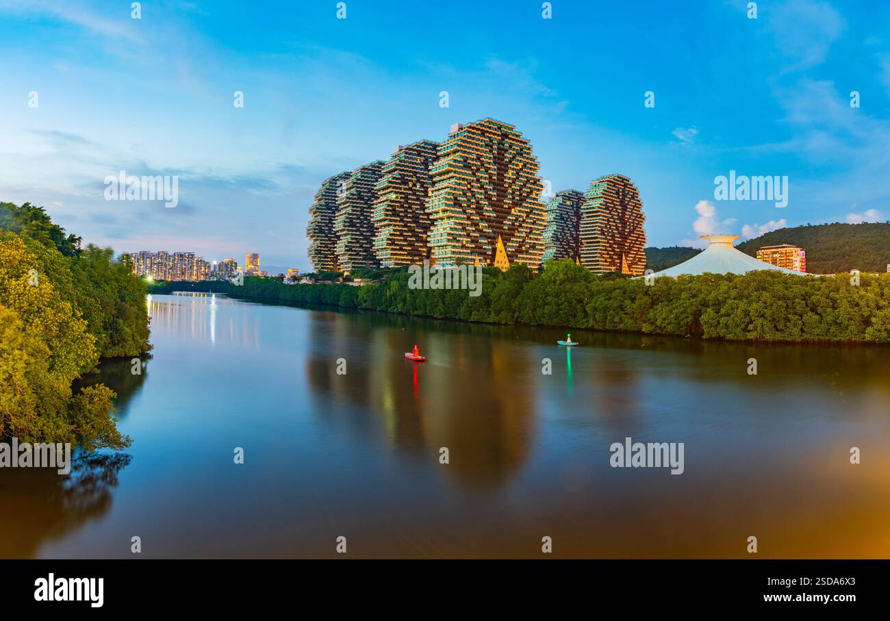View the Big Tree Mansion at Linchun River Park in Sanya, Hainan Stock ...
