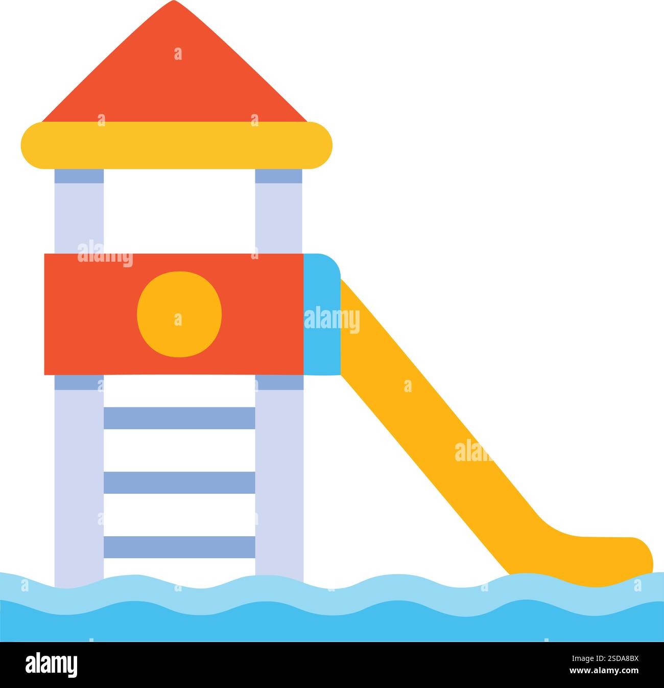 Water park slide structure illustration Stock Vector Image & Art - Alamy