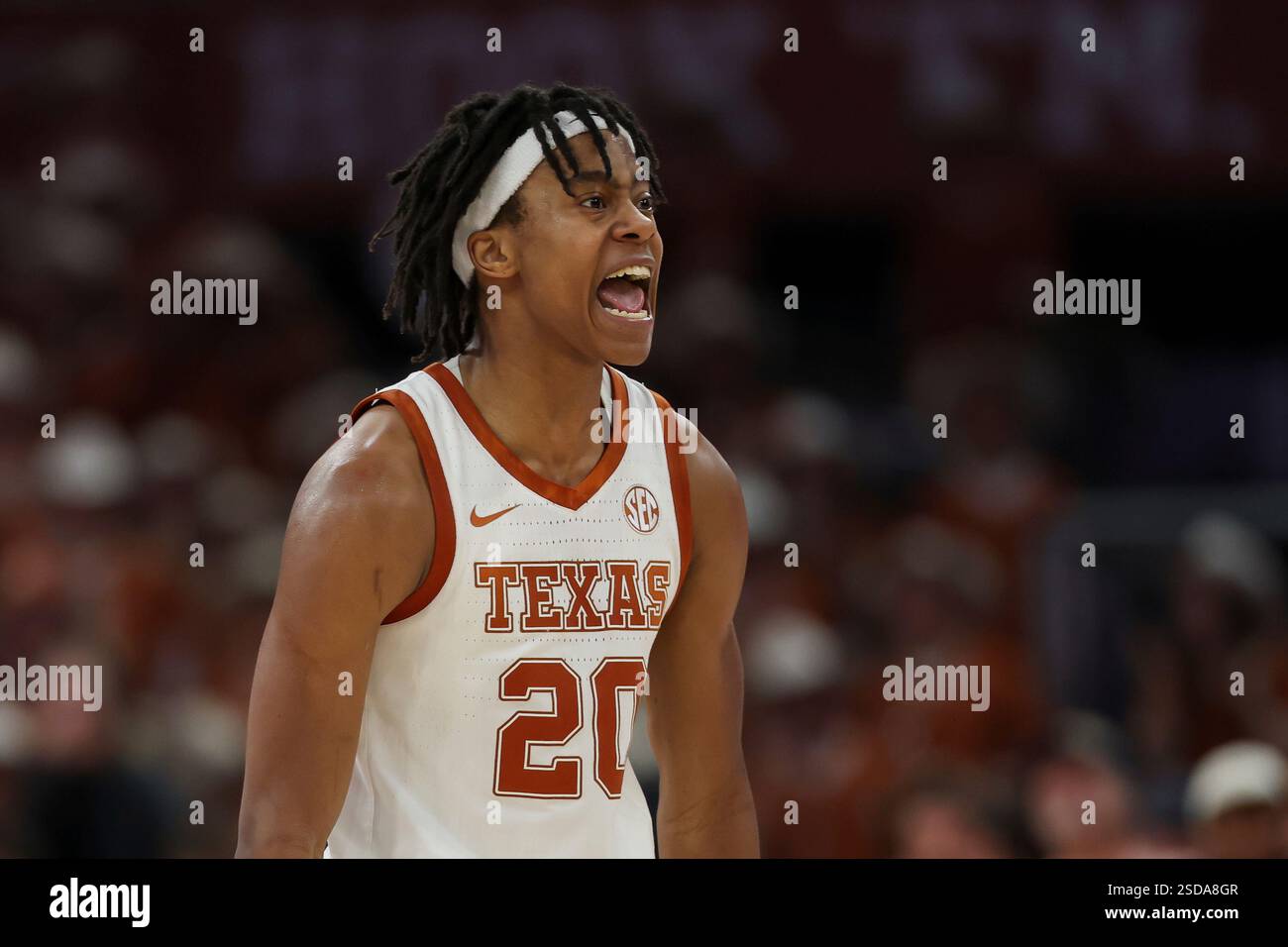 AUSTIN, TX - FEBRUARY 05: Texas Longhorns guard Tre Johnson (20 ...