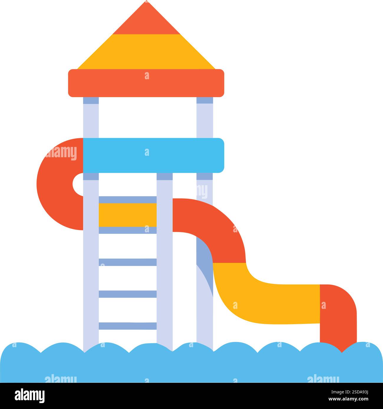 Water slide play structure illustration Stock Vector Image & Art - Alamy