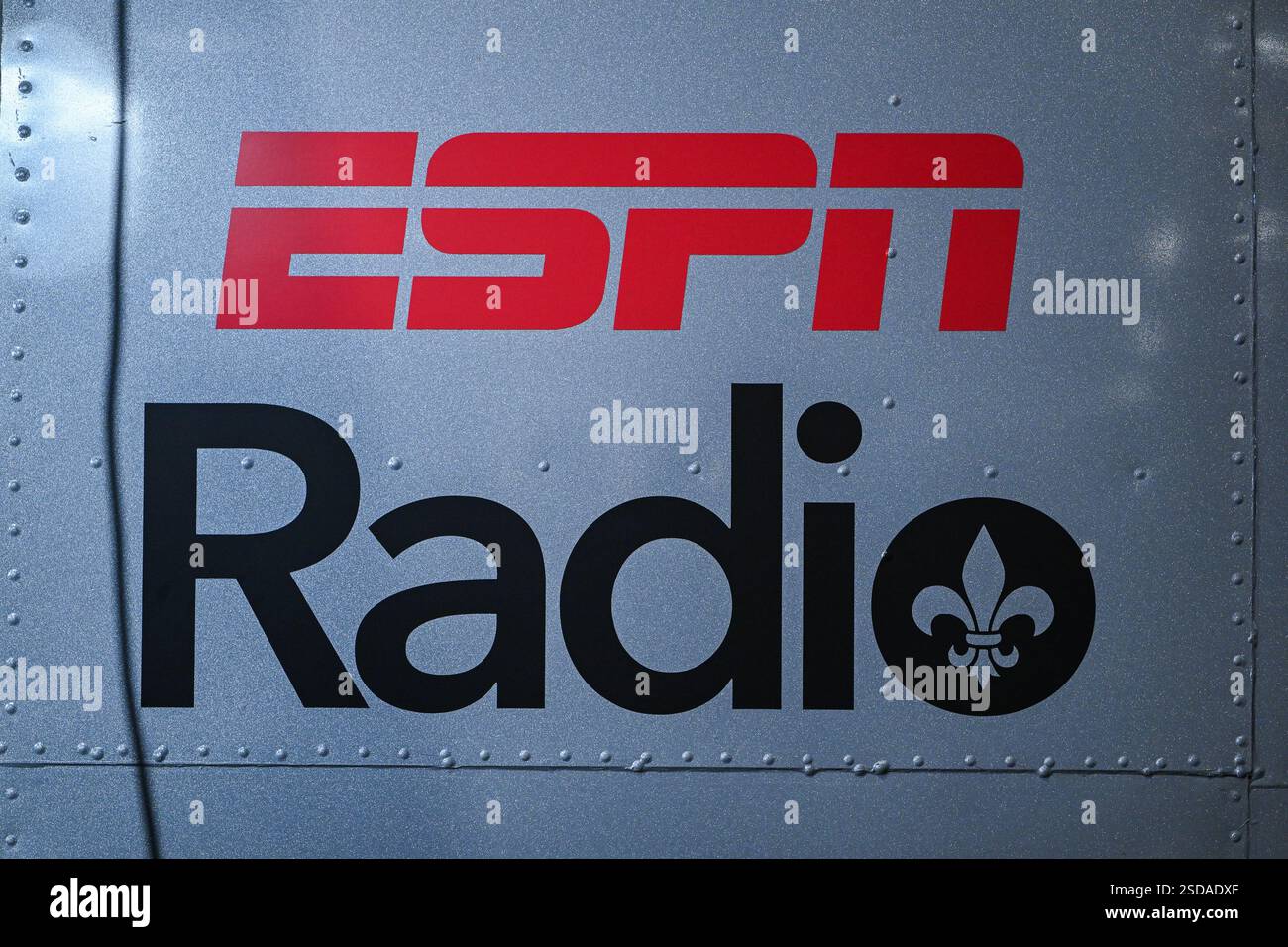 New Orleans, USA. 07th Feb, 2025. ESPN Radio booth sits on Radio Row at ...