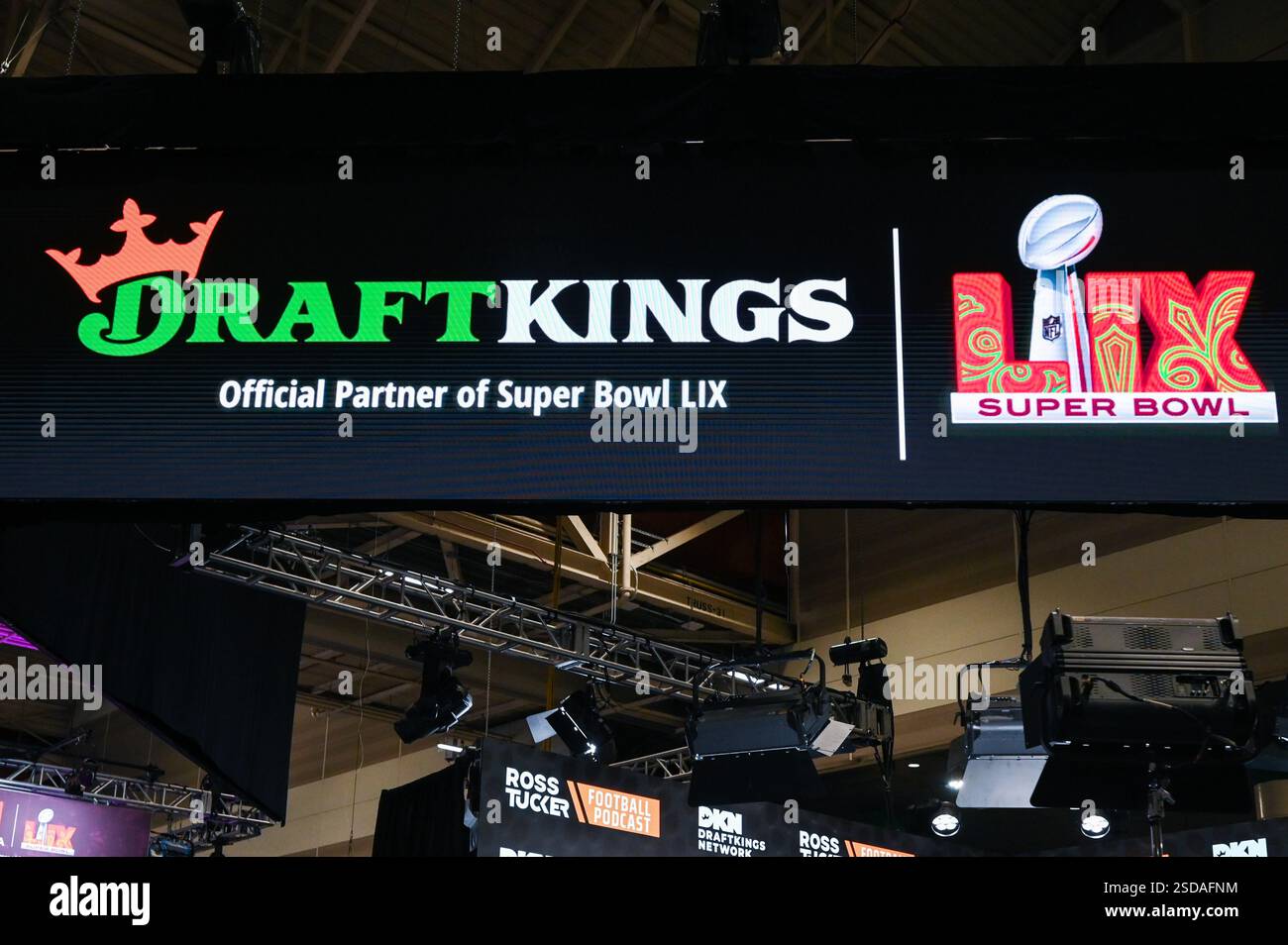 Draft Kings booth sits on Radio Row at the New Orleans Ernest N. Morial ...