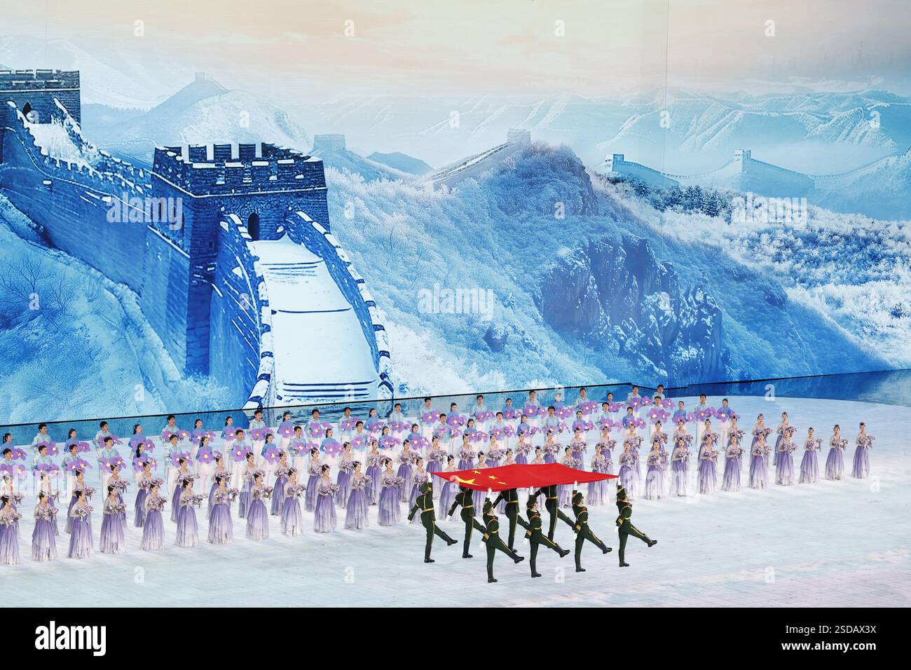Harbin,China.7th February 2025. Soldiers of the People's Liberation ...