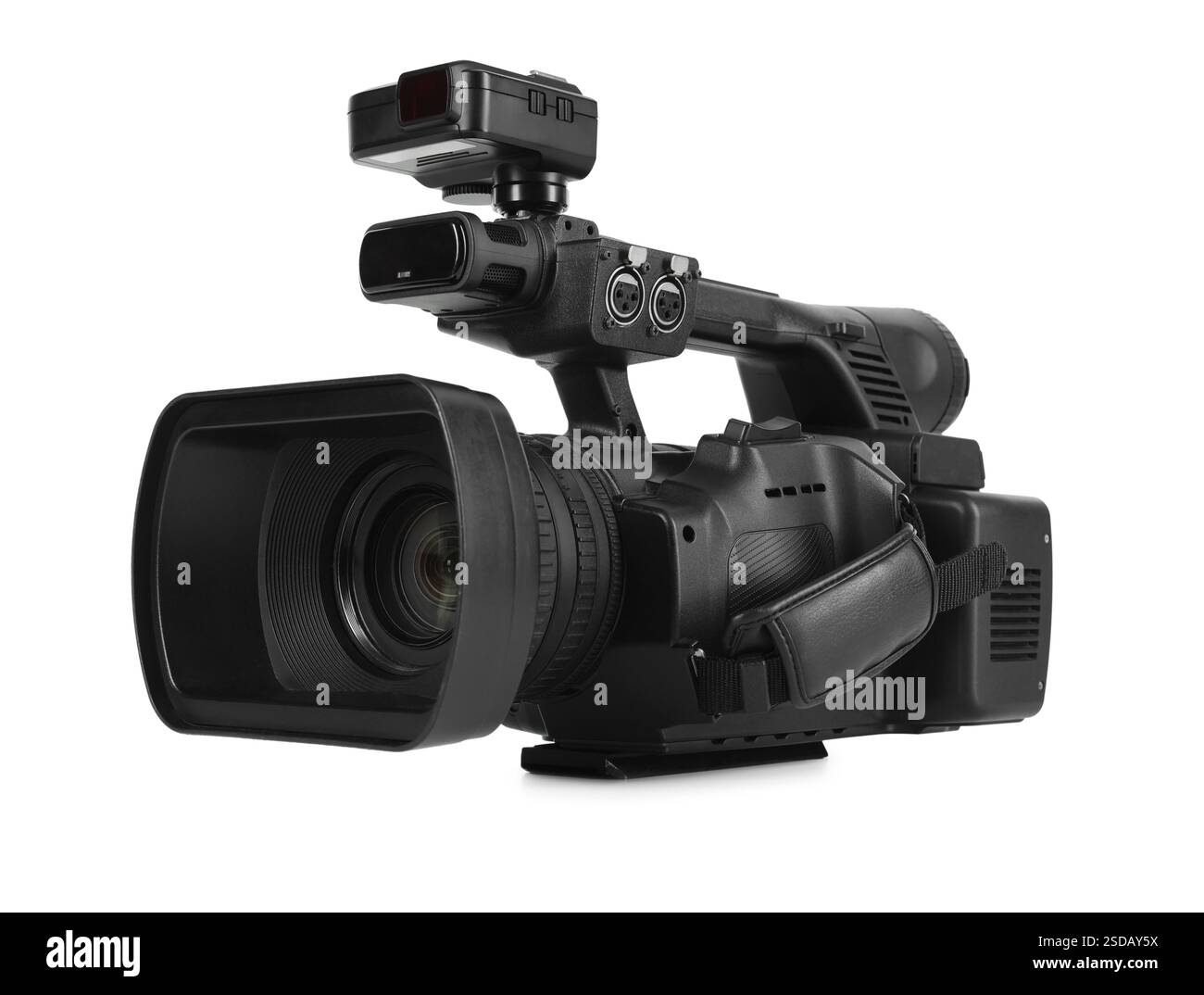 Modern professional video camera isolated on white Stock Photo - Alamy