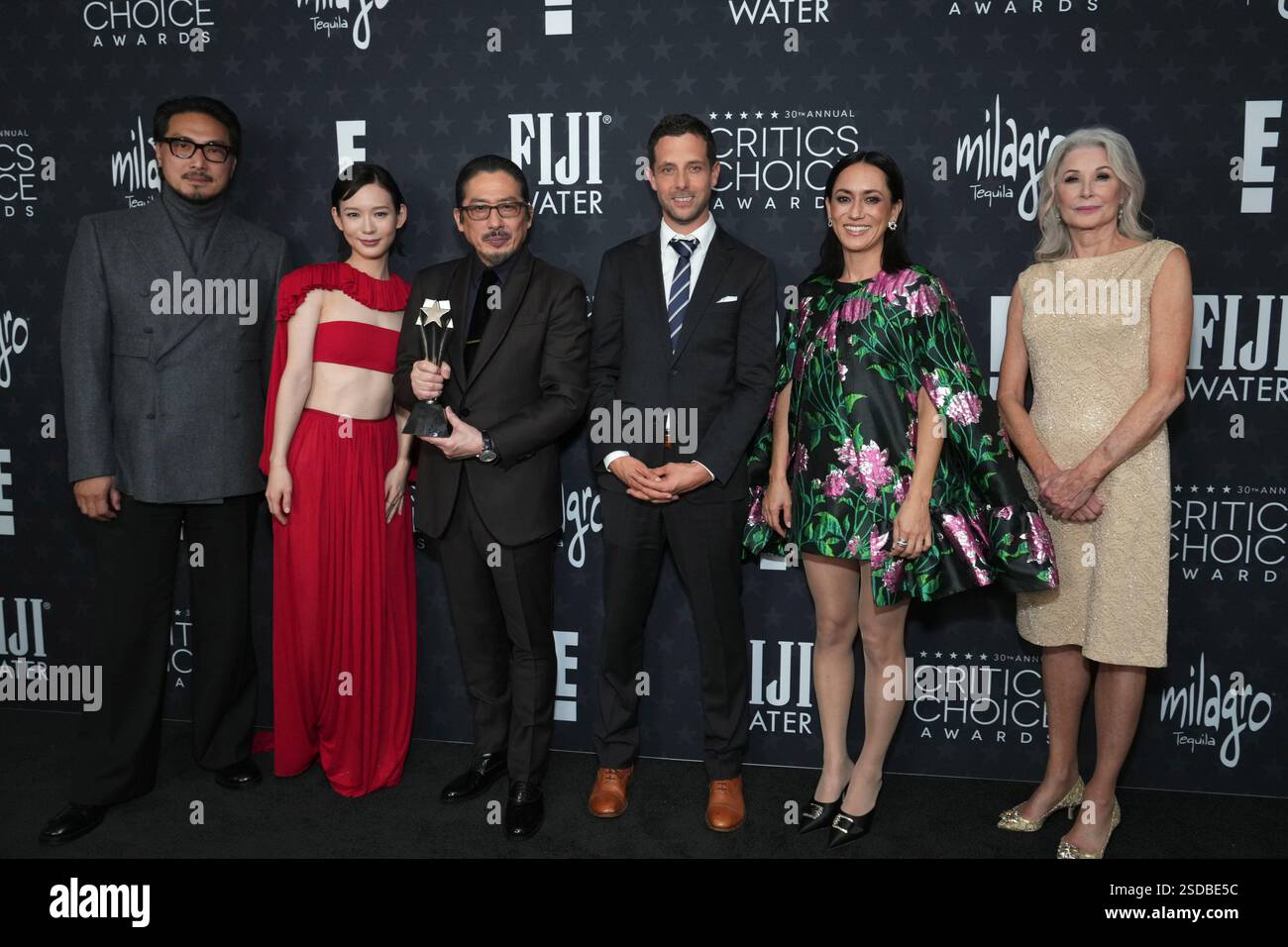 Takehiro Hira, from left, Moeka Hoshi, Hiroyuki Sanada, Justin Marks ...