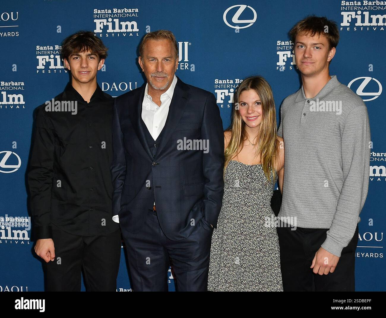 Santa Barbara, USA. 07th Feb, 2025. Cayden Wyatt Costner, Kevin Costner ...