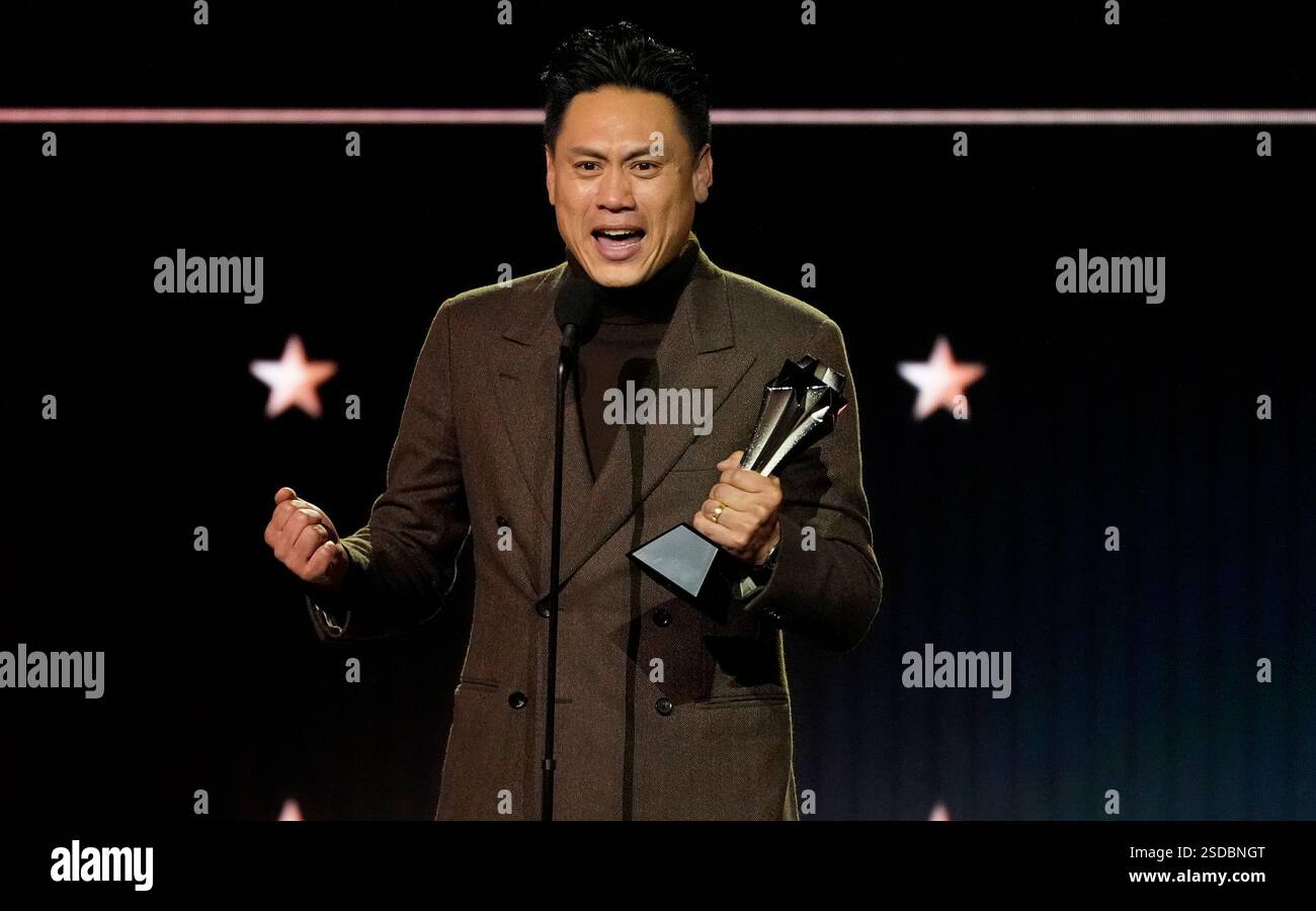 Jon M. Chu accepts the award for best director for "Wicked" during the 30th Critics Choice ...
