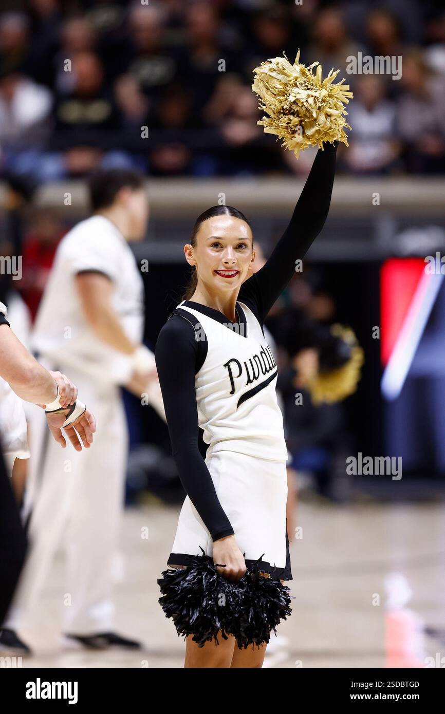 WEST LAFAYETTE, IN - FEBRUARY 07: A Purdue Boilermakers Cheerleader ...