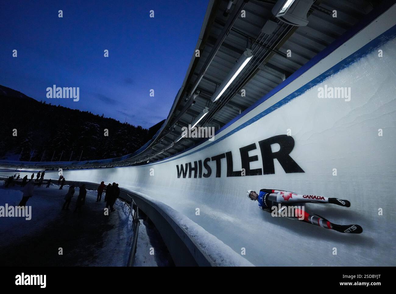 Whistler, Canada. 07th Feb, 2025. Canada's Trinity Ellis races down the ...
