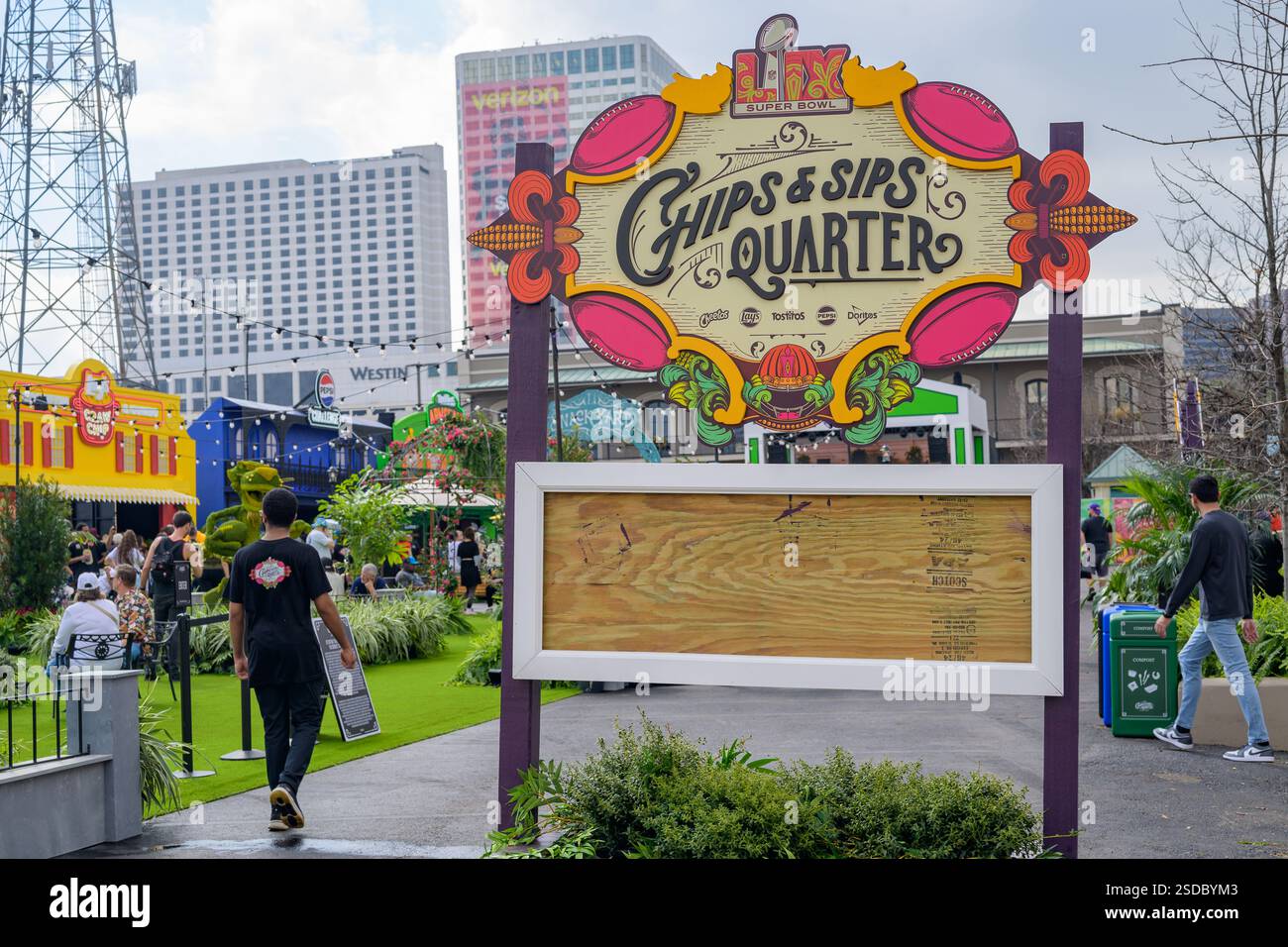 New Orleans, LA, USA - February 7, 2025: Chips and Sips Quarter, a food ...