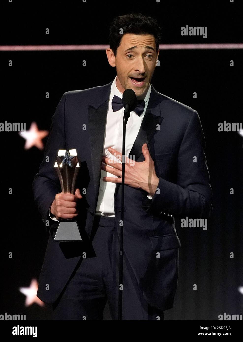 Adrien Brody accepts the award for best actor for "The Brutalist ...