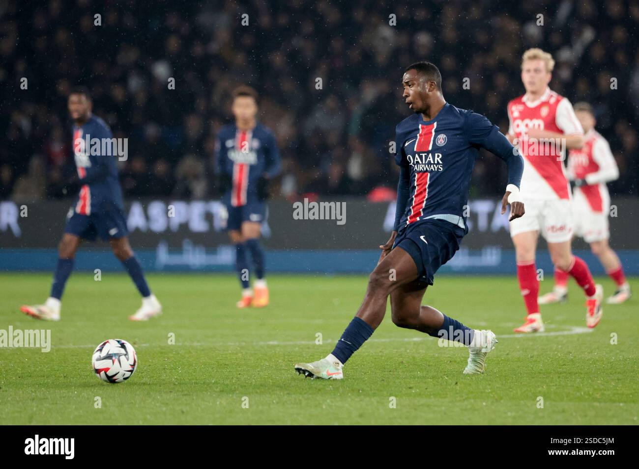 Paris, France. 07th Feb, 2025. Willian Pacho of PSG during the French ...