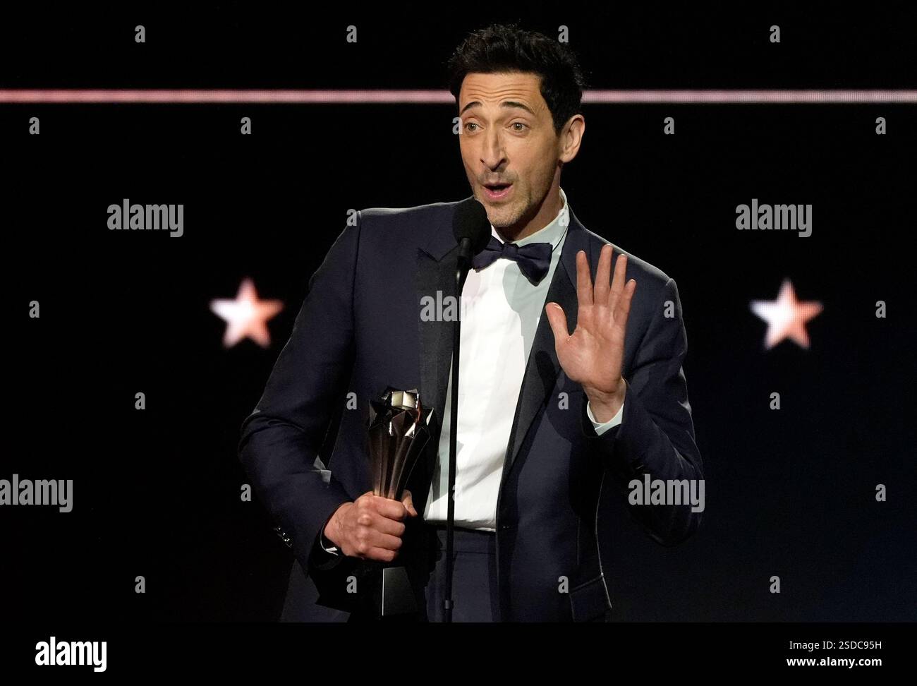 Adrien Brody accepts the award for best actor for "The Brutalist ...