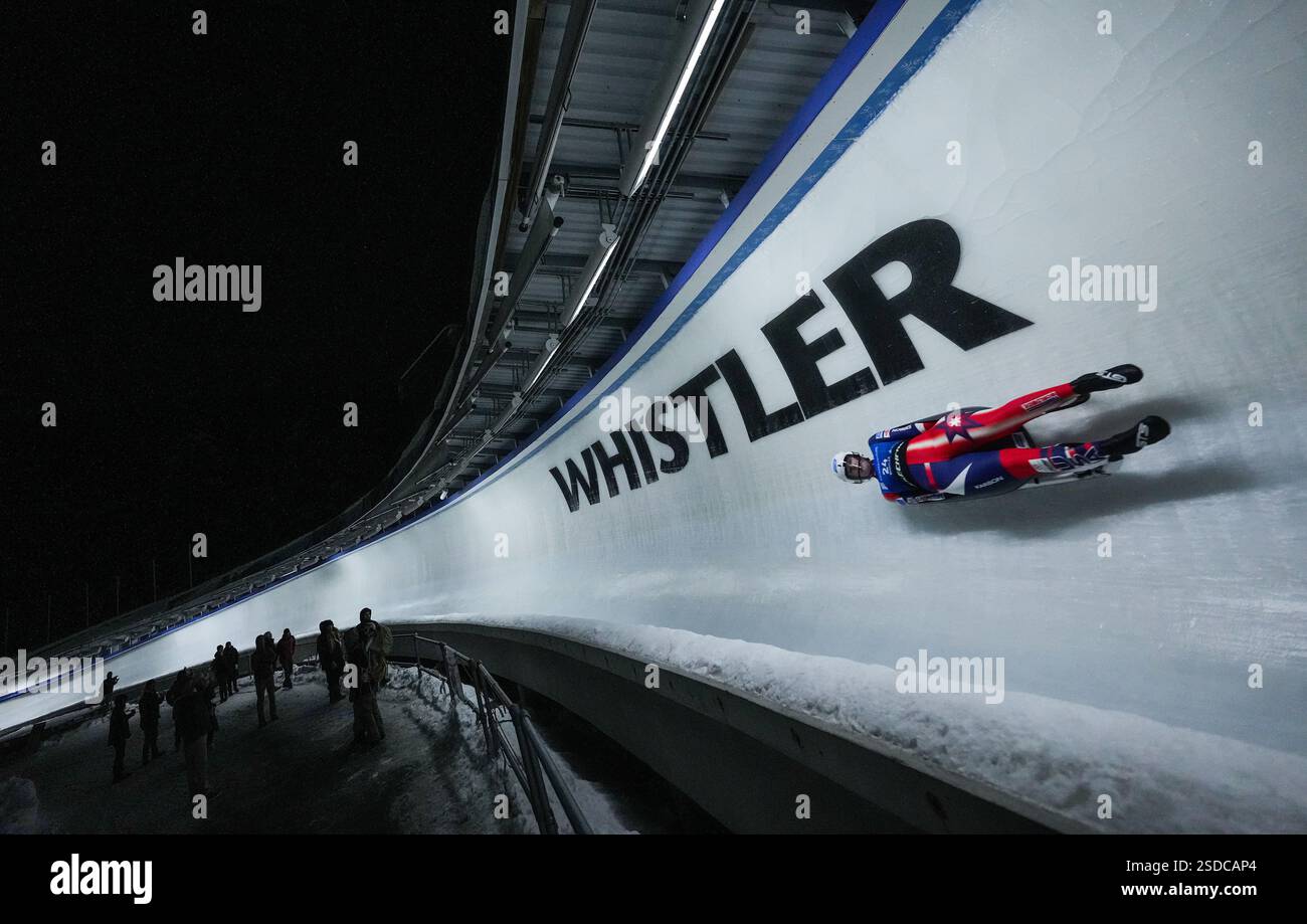 Whistler, Canada. 07th Feb, 2025. Emma Erickson, of the U.S., races ...