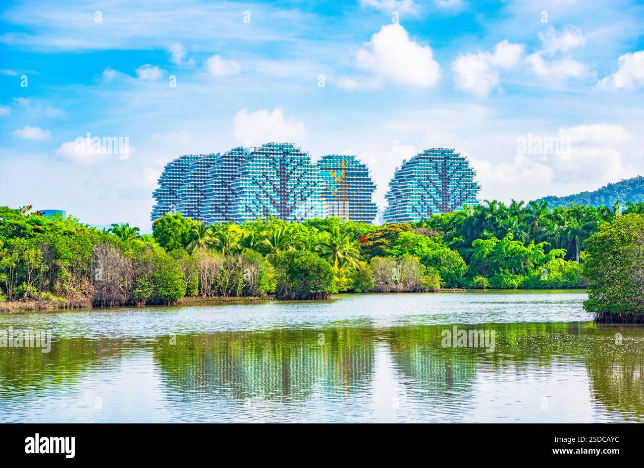 View the Big Tree Mansion at Linchun River Park in Sanya, Hainan Stock ...