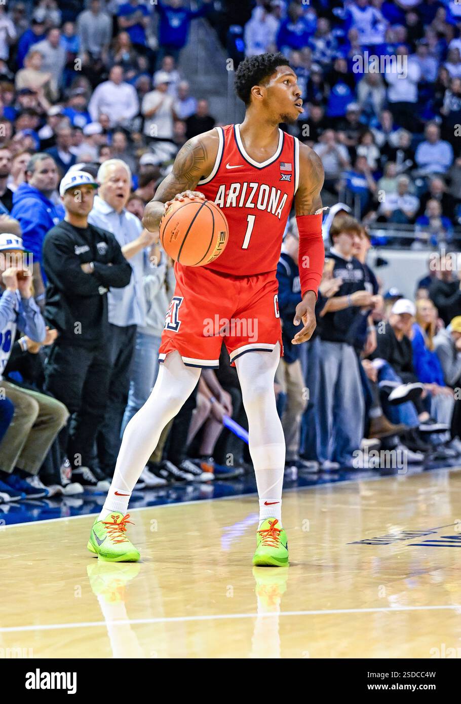 PROVO, UT - February 04: Arizona Wildcats guard Caleb Love (1) during a ...