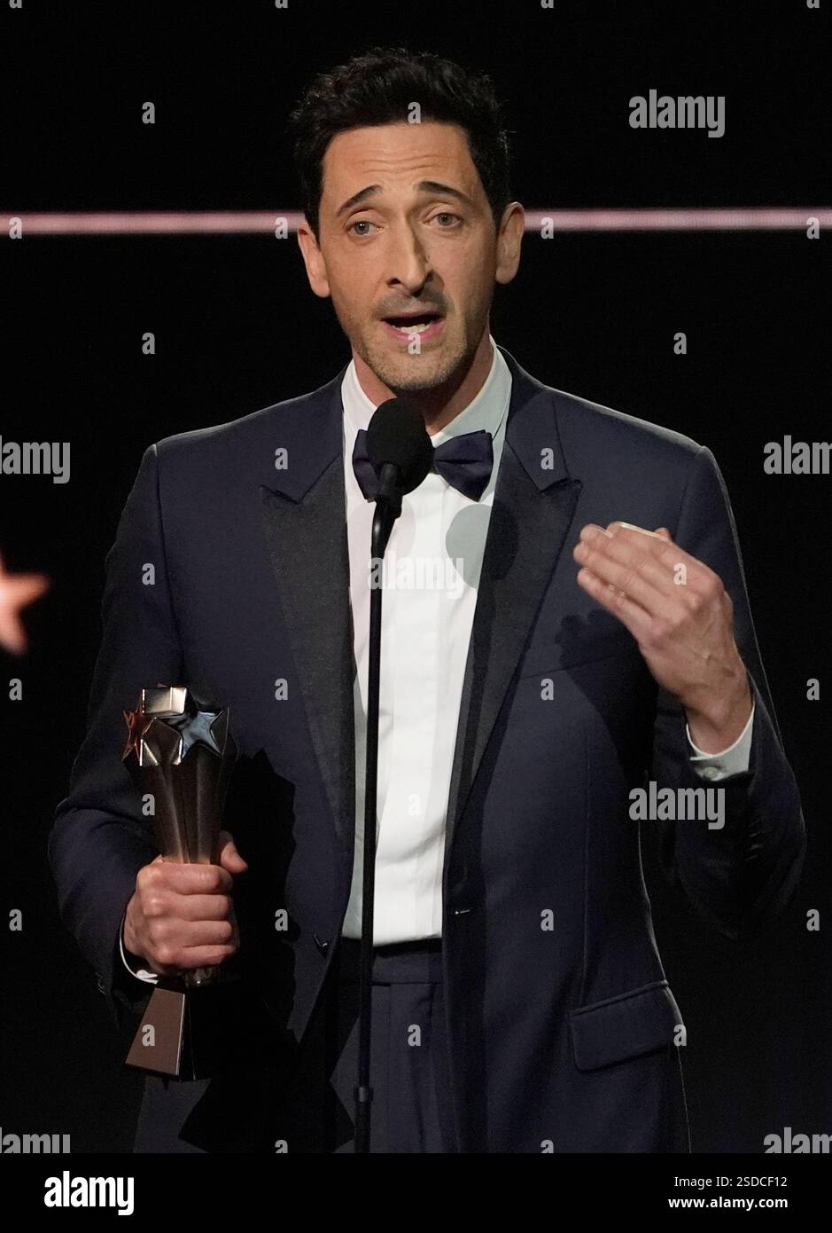 Adrien Brody accepts the award for best actor for "The Brutalist ...