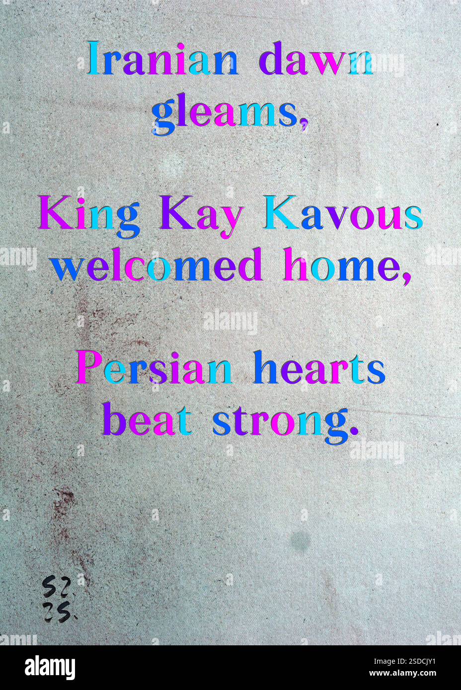 Iranian dawn gleams, King Kay Kavous welcomed home, Persian hearts beat ...