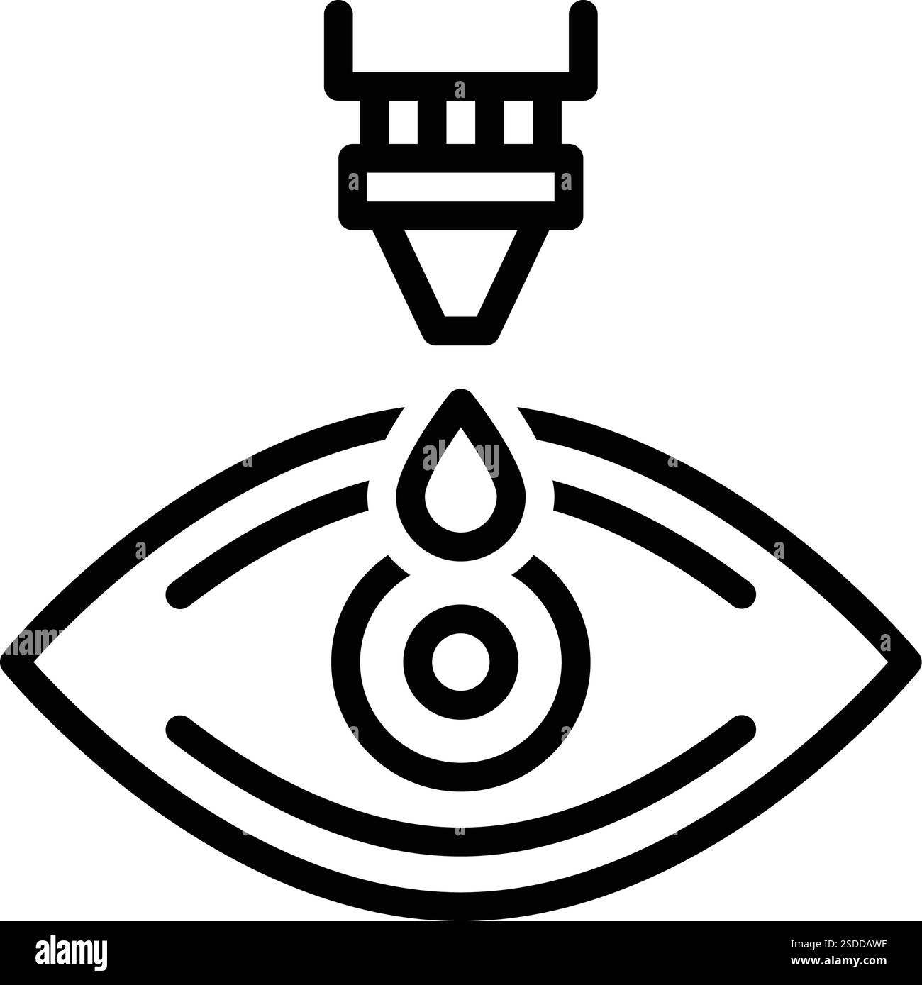 Icon drop eye care Black and White Stock Photos & Images - Alamy