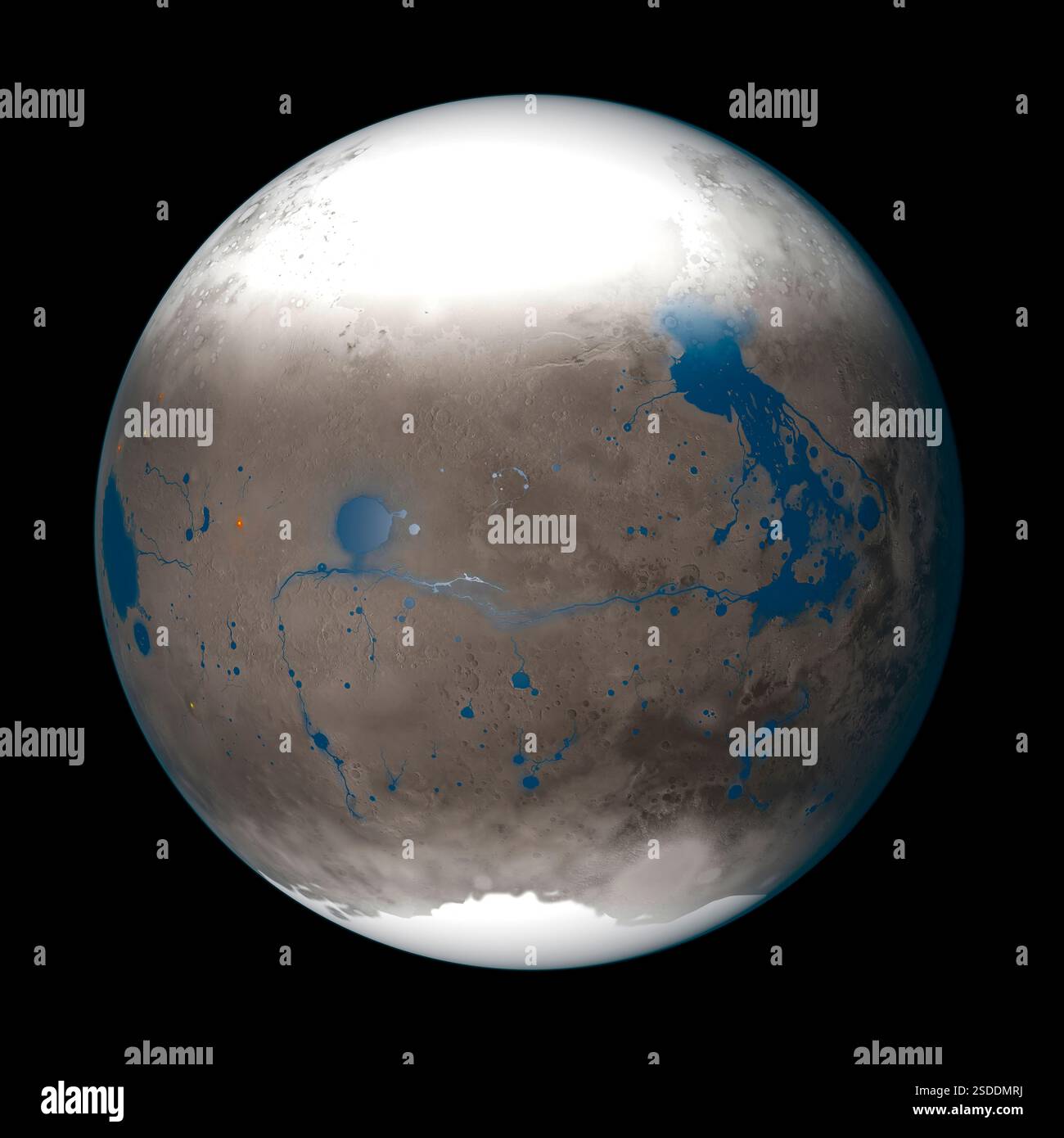 Artwork of Mars in Noachian Period Stock Photo - Alamy