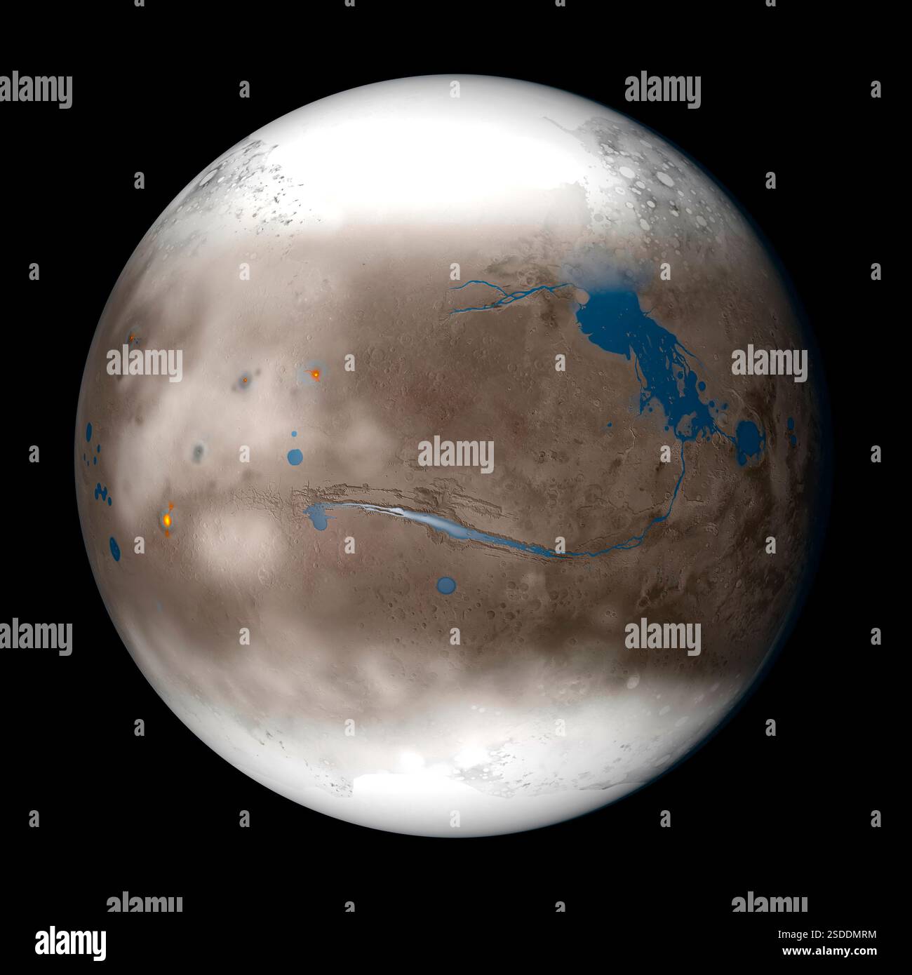 Artwork of Mars in Noachian Period Stock Photo - Alamy