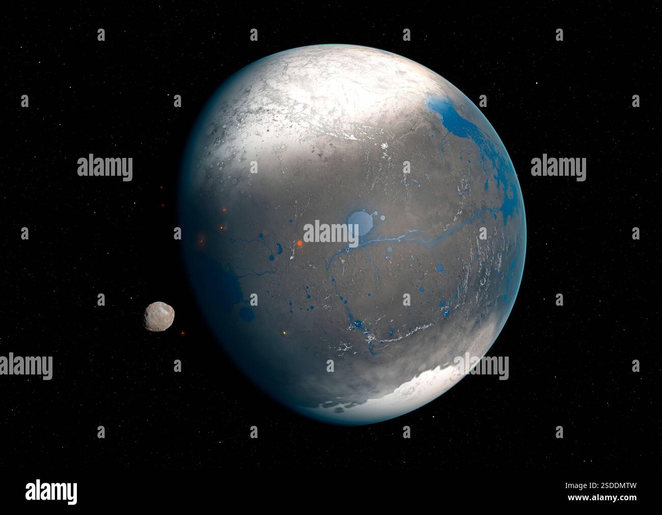 Artwork of Mars in Noachian Period Stock Photo - Alamy