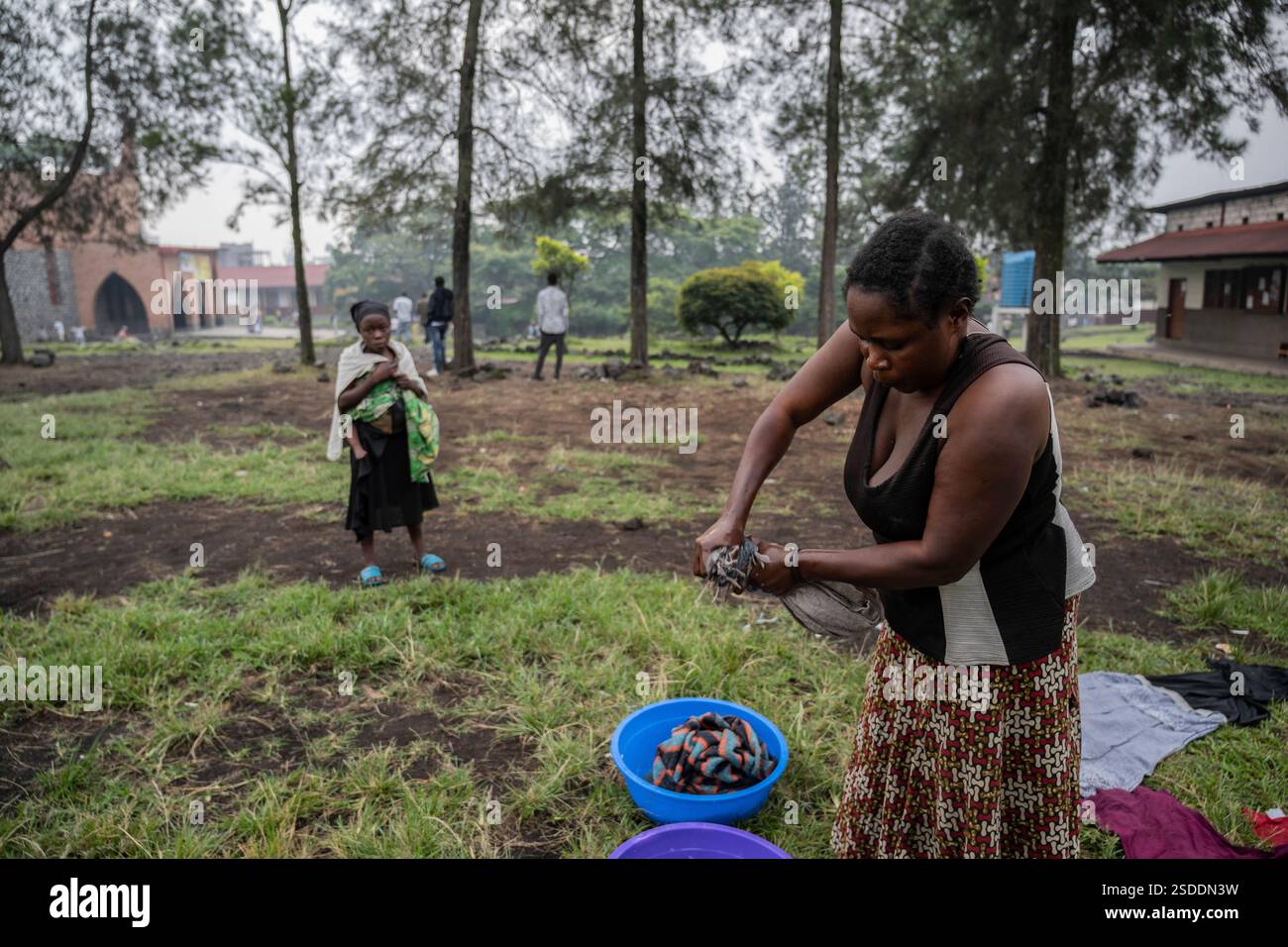 Zawadi Sifa, 35, mother of seven, who has been fleeing fighting from ...