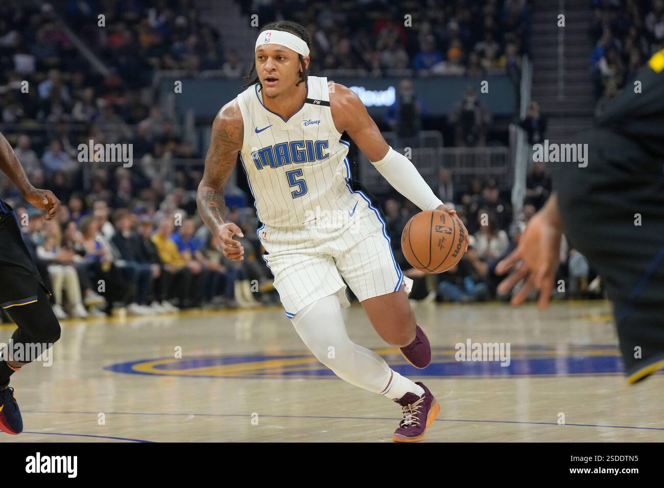 Orlando Magic forward Paolo Banchero (5) during an NBA basketball game ...