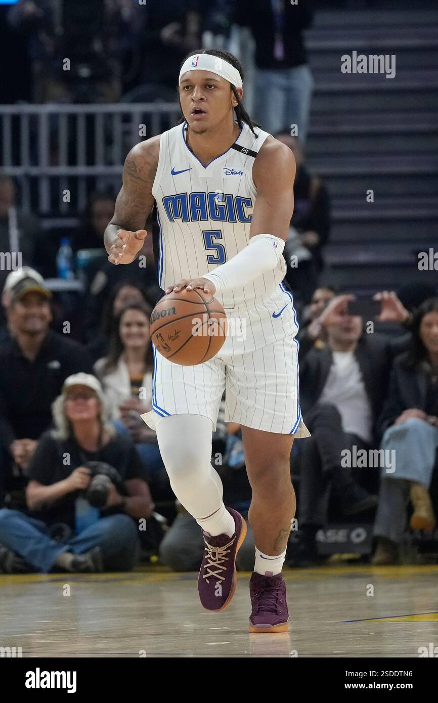Orlando Magic forward Paolo Banchero (5) during an NBA basketball game ...