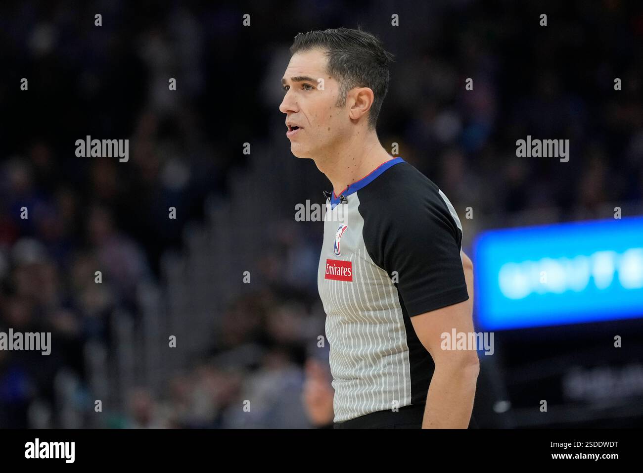 Referee Jason Goldenberg during an NBA basketball game between the ...