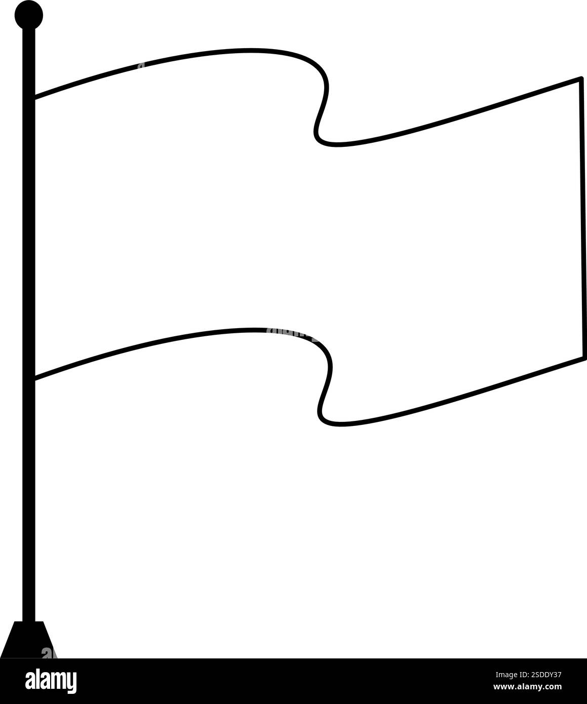 Outline Flag Design waving in the wind, perfect for adding your own ...