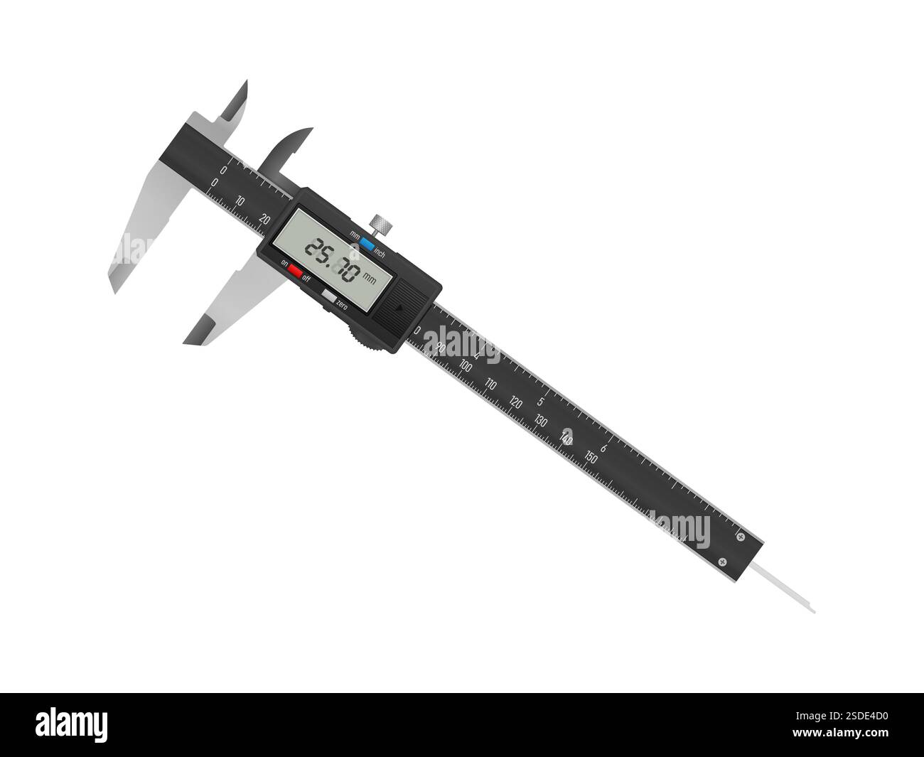 Digital calipers on a white background. Vector illustration Stock Photo ...