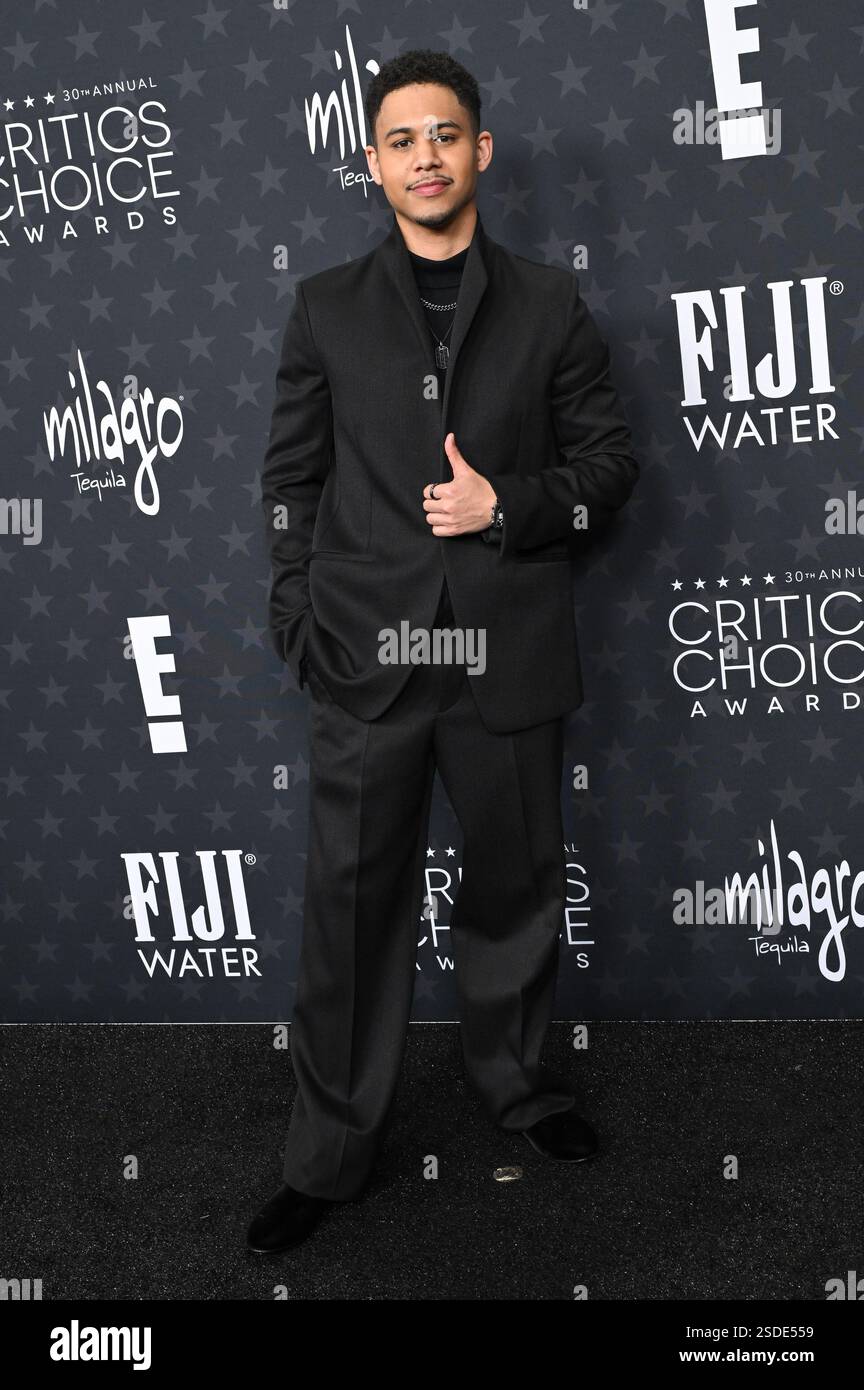 Rhenzy Feliz arriving to the 30th Annual Critics Choice Awards held at Barker Hanger on February ...