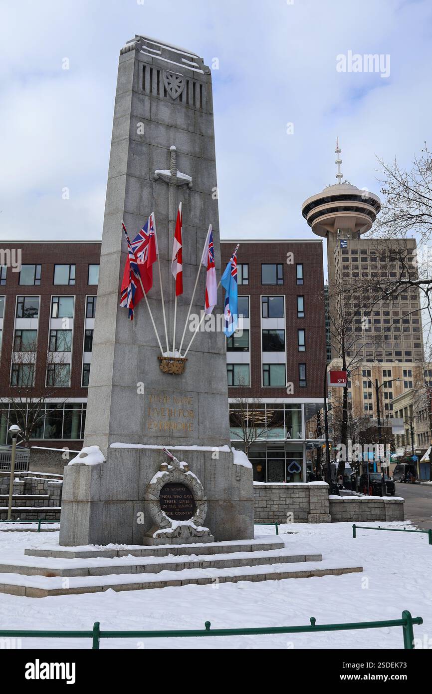 The Victory Square Cenotaph in Vancouver, BC. Erected in 1924, it ...