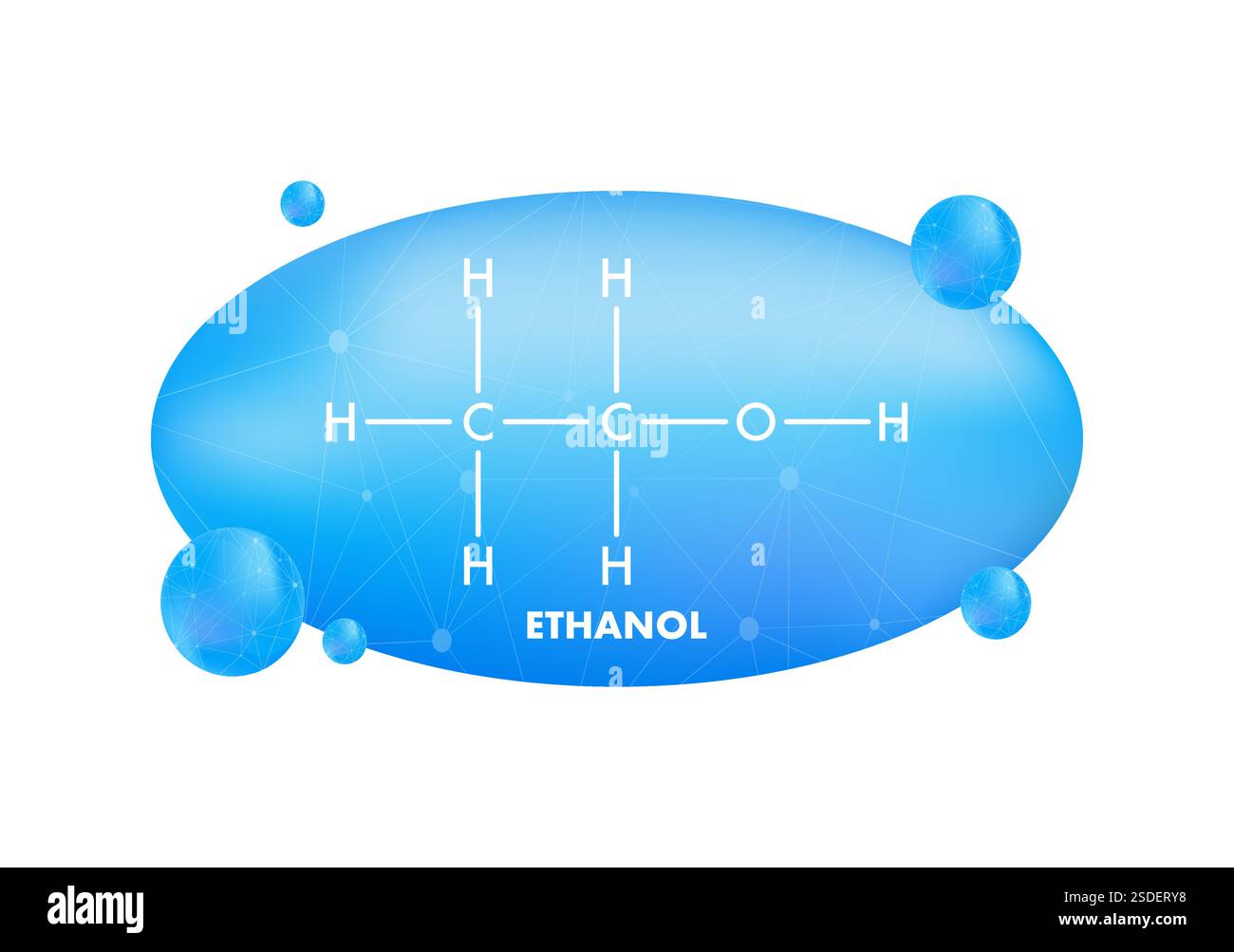Ethanol Molecule Structure With Blue Spherical Background Stock Vector Image And Art Alamy