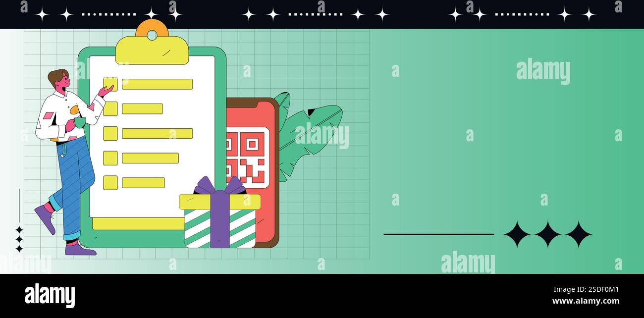 Invite friends to conduct questionnaire flat vector concept operation ...