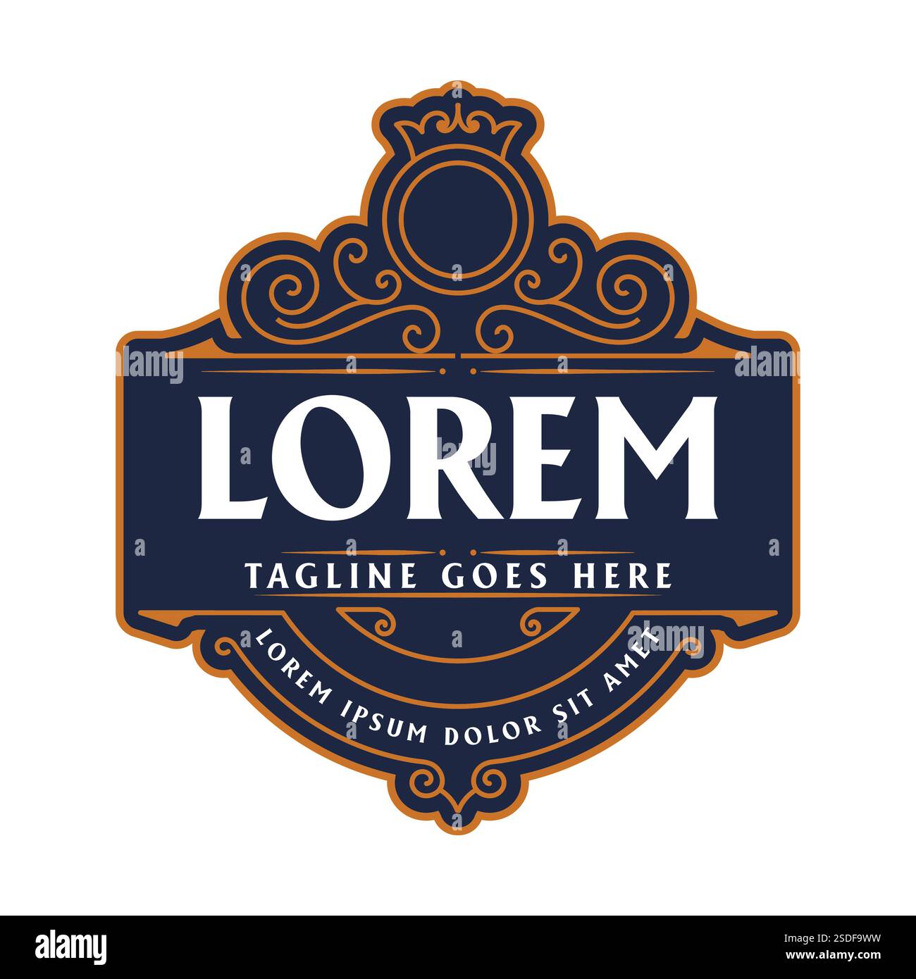 Vintage Border Frame Vintage Royal Badge Emblem Stamp Label Logo Design ...